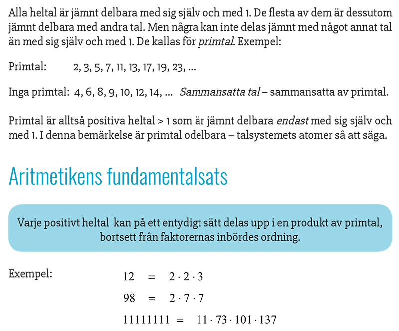 1.2 Delbarhet och primtal - Mathonline
